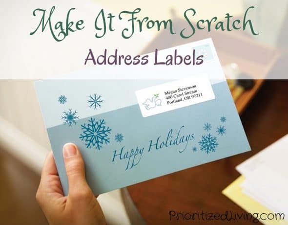 Make It From Scratch: Address Labels - Prioritized Living